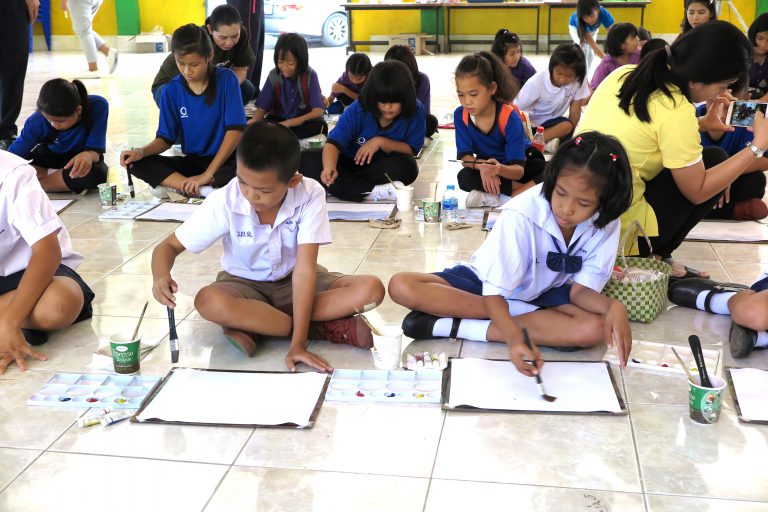 Painting Class in Four Schools, Nakhon Nayok Province – TEAM GROUP